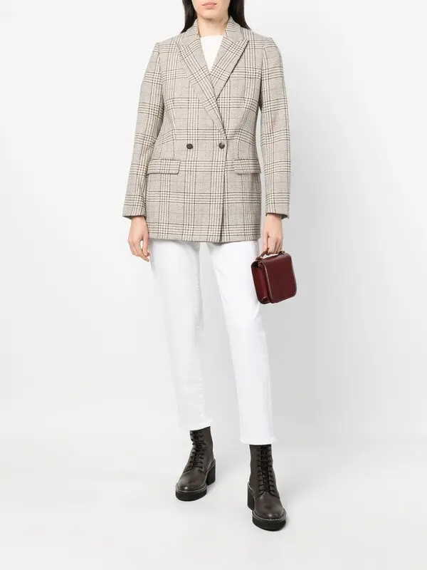 Lorena Antoniazzi Check-pattern Patch Blazer
