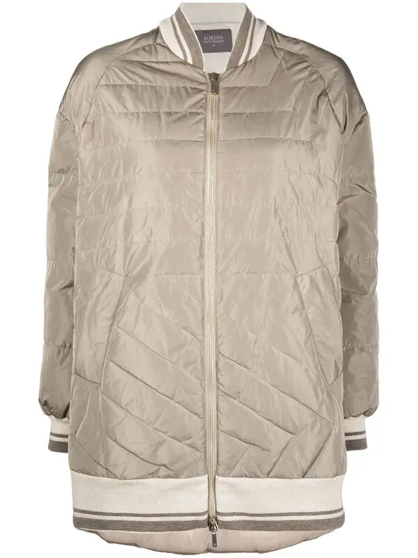 Lorena Antoniazzi Quilted Bomber Jacket - Neutrals