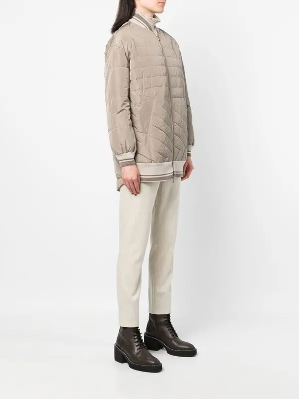 Lorena Antoniazzi Quilted Bomber Jacket - Neutrals