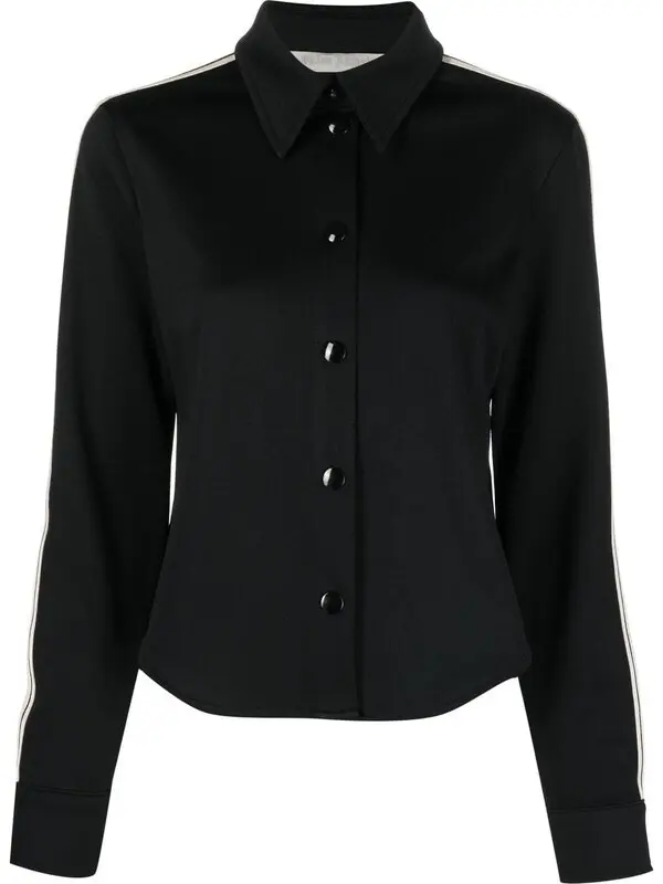 Palm Angels Stripe-detail Slim Shirt - Black