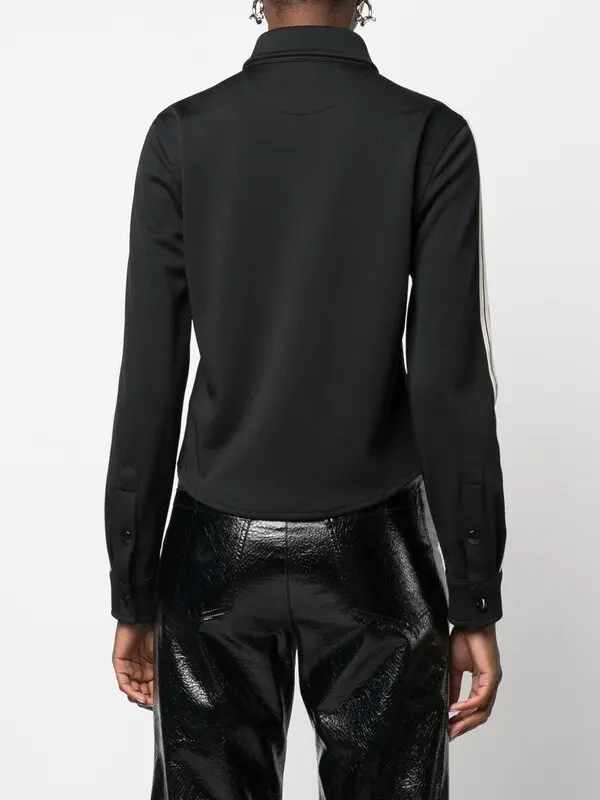 Palm Angels Stripe-detail Slim Shirt - Black