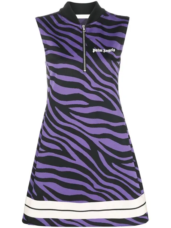 Palm Angels Zebra-print Shift Minidress