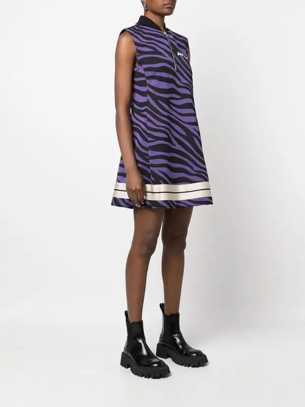 Palm Angels Zebra-print Shift Minidress