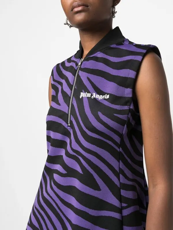 Palm Angels Zebra-print Shift Minidress