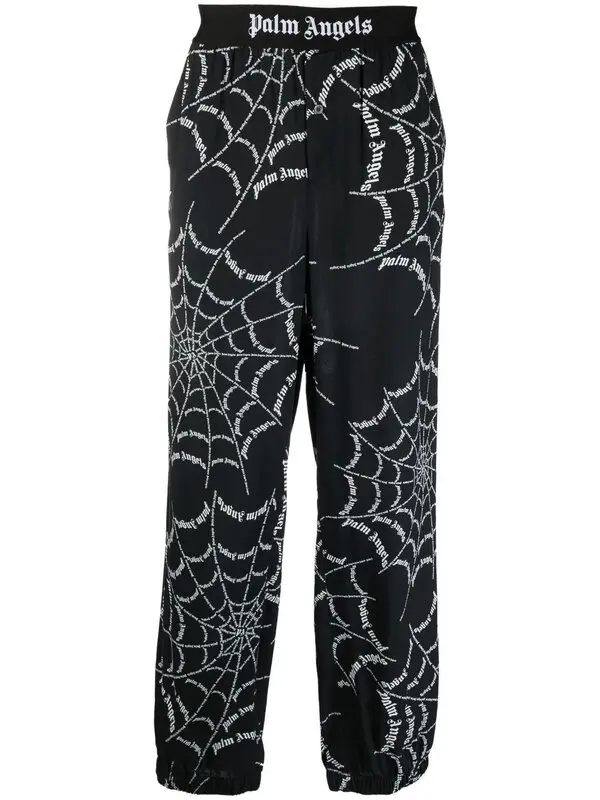 Palm Angels Spider Web Print Track Pants