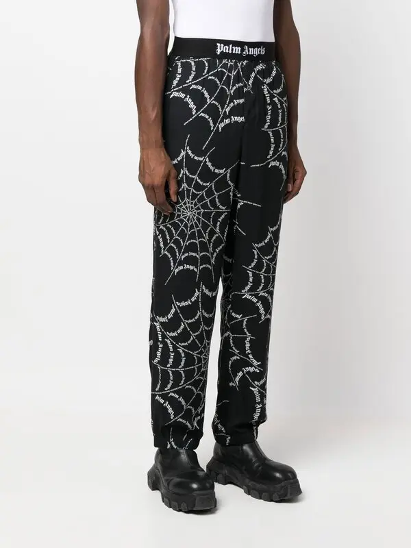 Palm Angels Spider Web Print Track Pants
