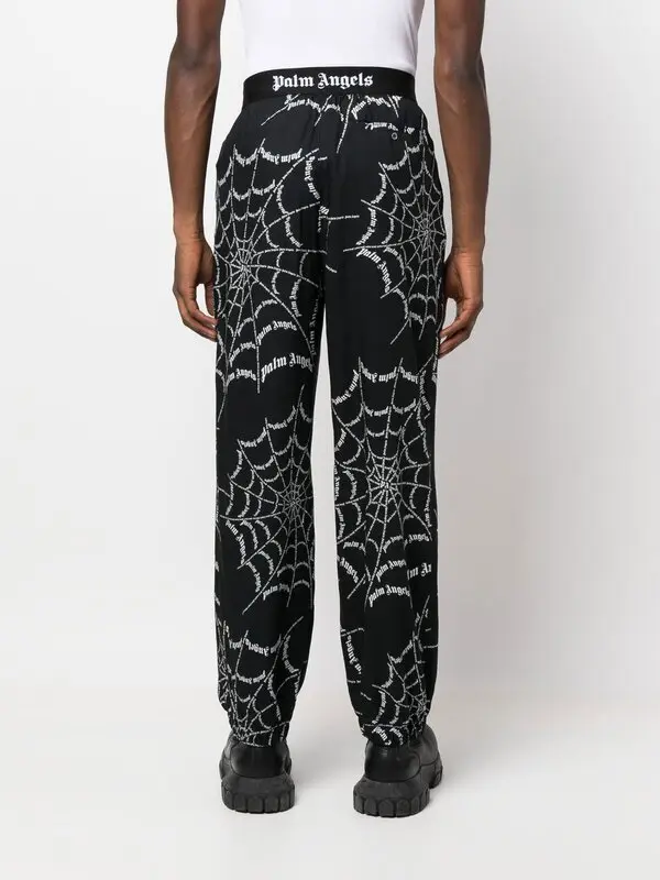 Palm Angels Spider Web Print Track Pants