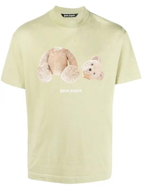 Palm Angels Teddy Bear Cotton T-shirt - Green