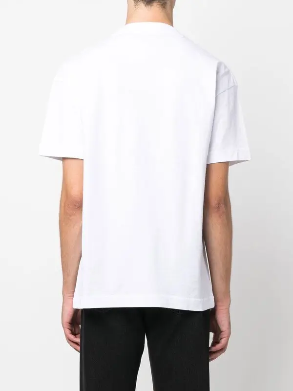 Palm Angels Rhinestone Sprayed Logo-print T-shirt - White