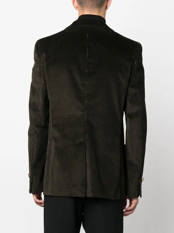 Roberto Cavalli Monogram Patch Corduroy Blazer
