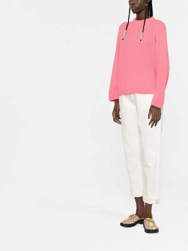 FORTE_FORTE Ribbed Knit Jumper - Pink