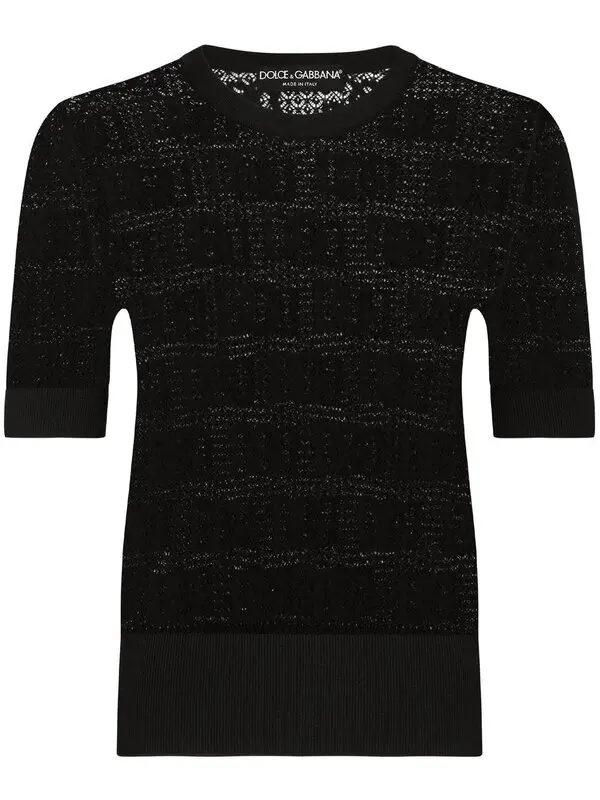 Dolce & Gabbana Dg Logo Jacquard Sweater - Black