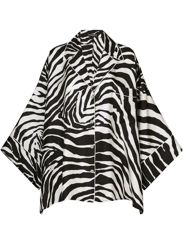 Dolce & Gabbana Zebra-print Twill Shirt