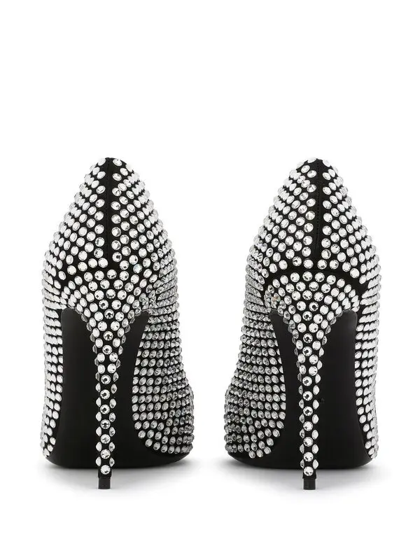 Dolce & Gabbana 105mm Rhinestone Embellished Pumps - Black