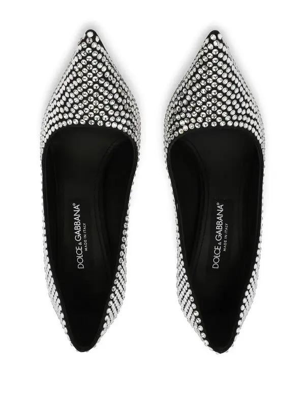 Dolce & Gabbana 105mm Rhinestone Embellished Pumps - Black