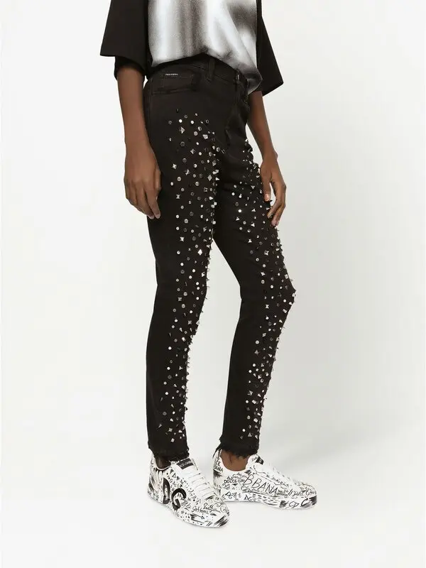 Dolce & Gabbana Audrey Studded Skinny Jeans
