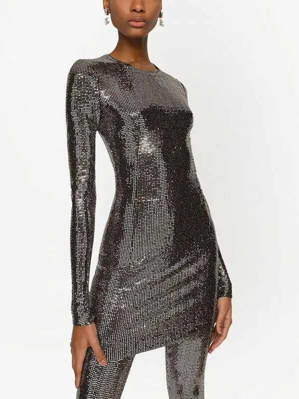 dolce and gabbana silver sequin dress Dolce & Gabbana