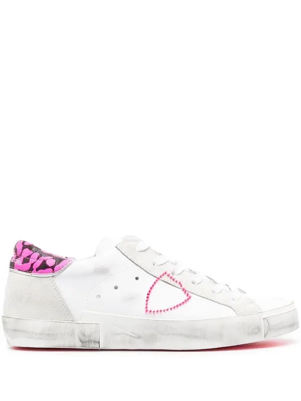 Philippe Model Side Stitched-logo Detail Sneakers