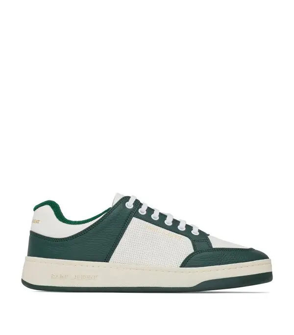 Saint Laurent Leather Sneakers - Red