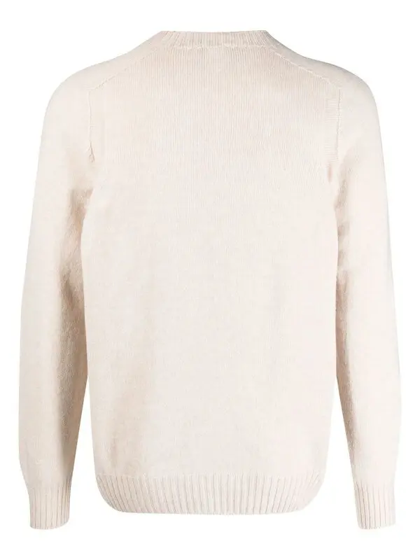 D4.0 Ribbed-trim Virgin Wool Jumper - Neutrals