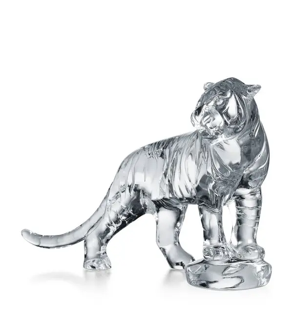 THE MARTHA, BY BACCARAT Tigre Roaring Bengal Tiger Decoration - Clear