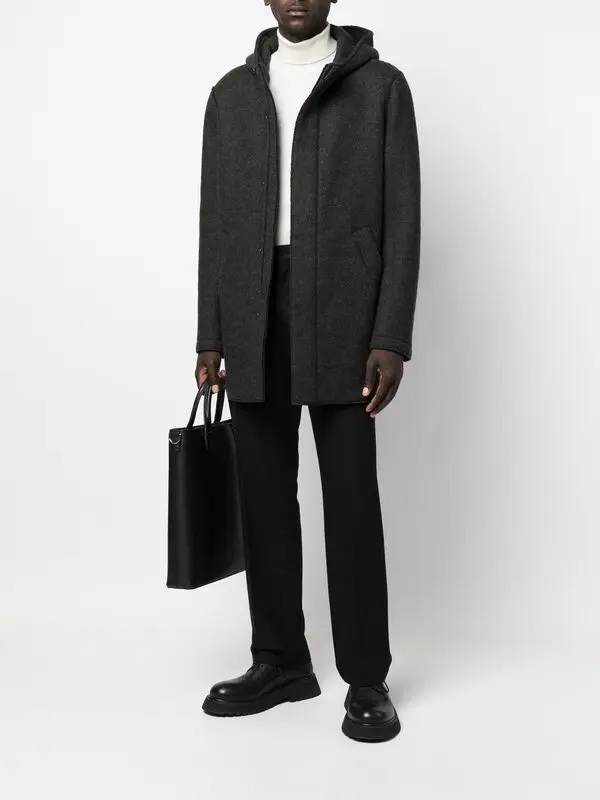 Harris Wharf London Hooded Wool Coat