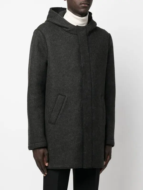 Harris Wharf London Hooded Wool Coat