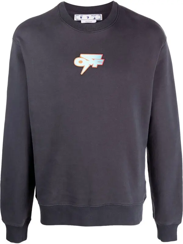 Off-White Thund Skate-print Sweatshirt - Grey