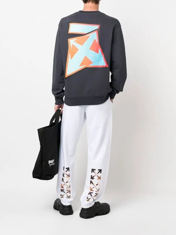 Off-White Thund Skate-print Sweatshirt - Grey