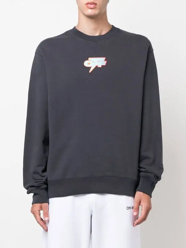 Off-White Thund Skate-print Sweatshirt - Grey