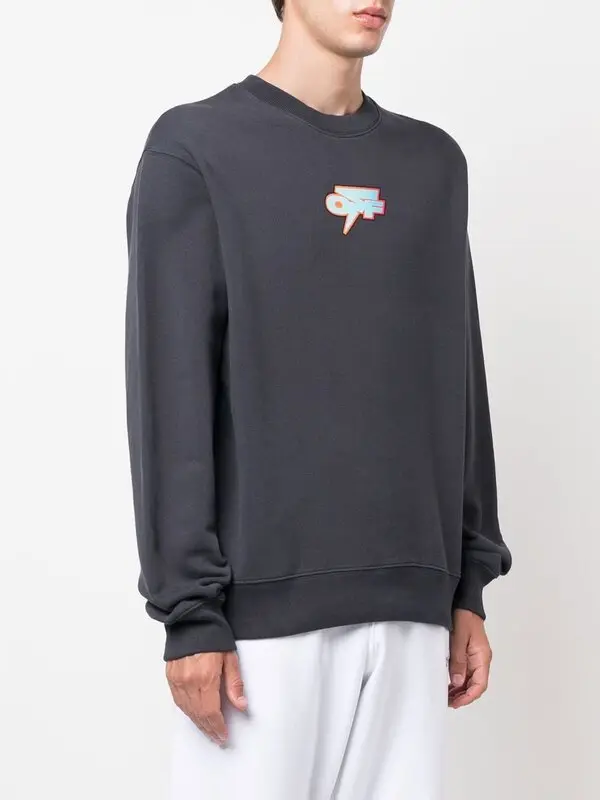 Off-White Thund Skate-print Sweatshirt - Grey