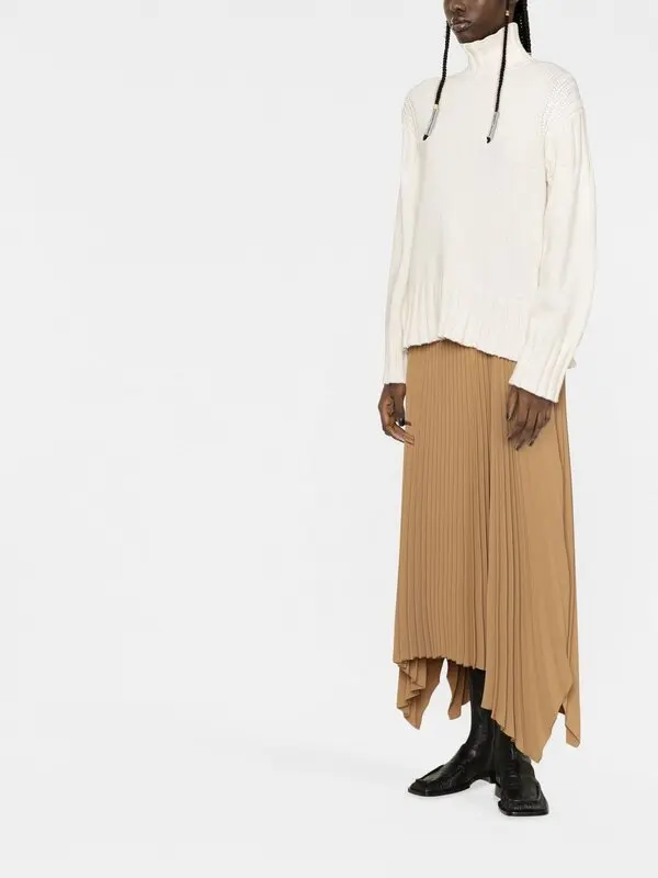 JIL SANDER Roll-neck Cashmere Jumper - White