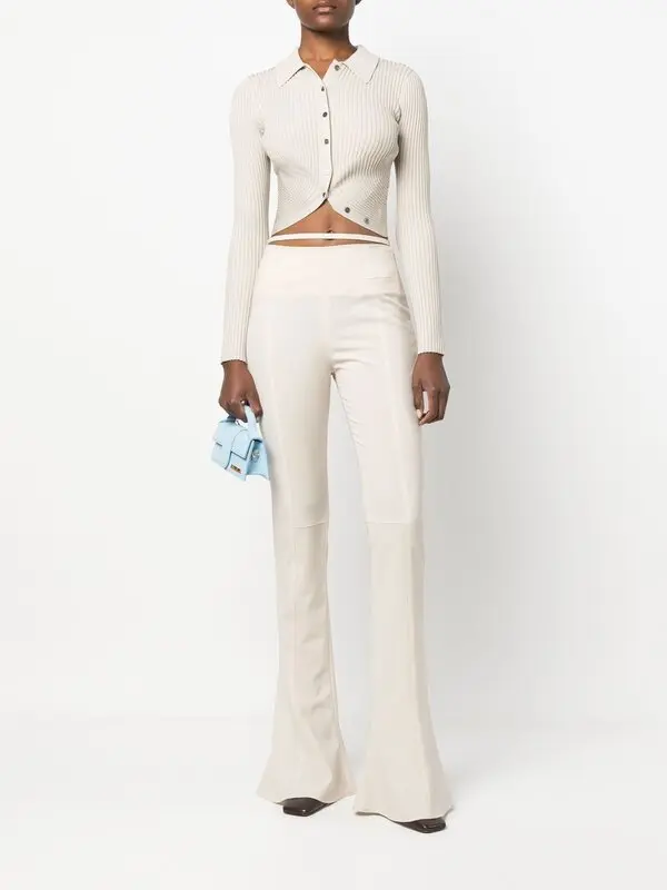 Simkhai Button-up Ribbed Knitted Top