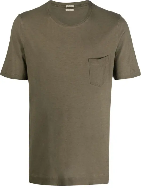 Massimo Alba Chest Patch-pocket Detail T-shirt - Green