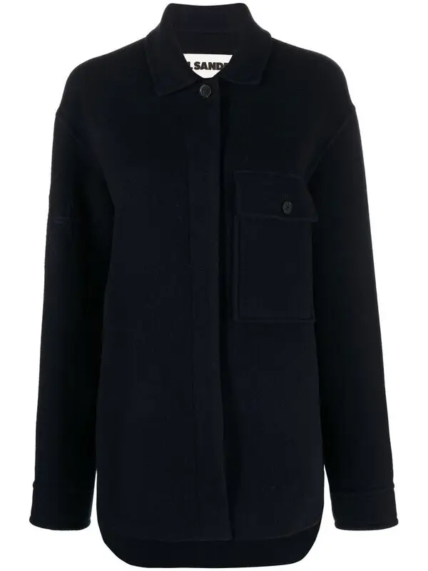JIL SANDER Flocked-monogram Wool Jacket