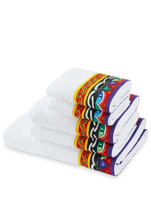 Dolce & Gabbana Terry Cotton Towels - White
