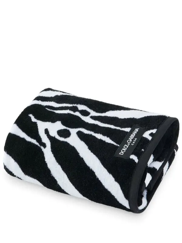 Dolce & Gabbana Terry Cotton Guest Towel - Black