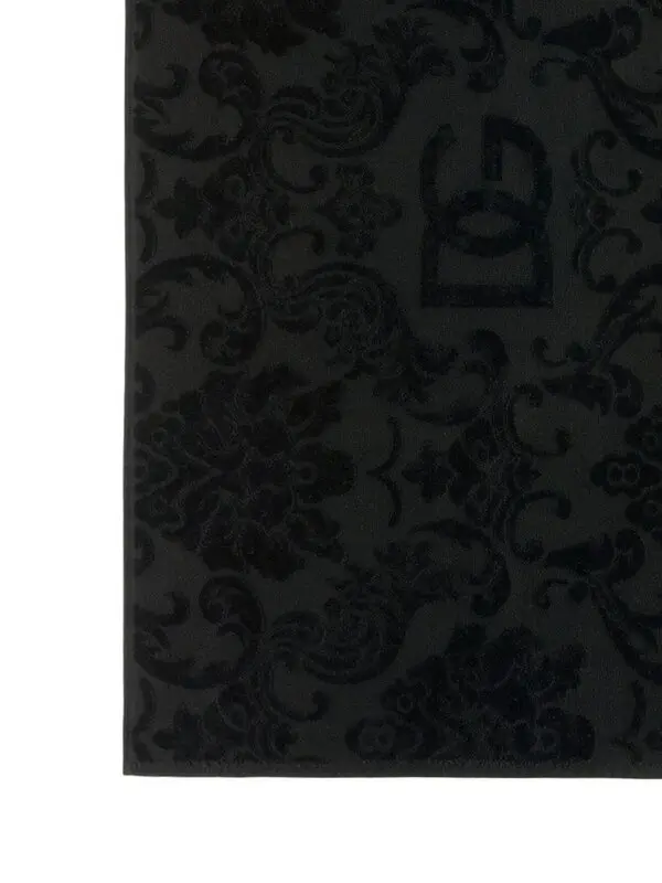 Dolce & Gabbana Cotton Terry Bath Mat - Black
