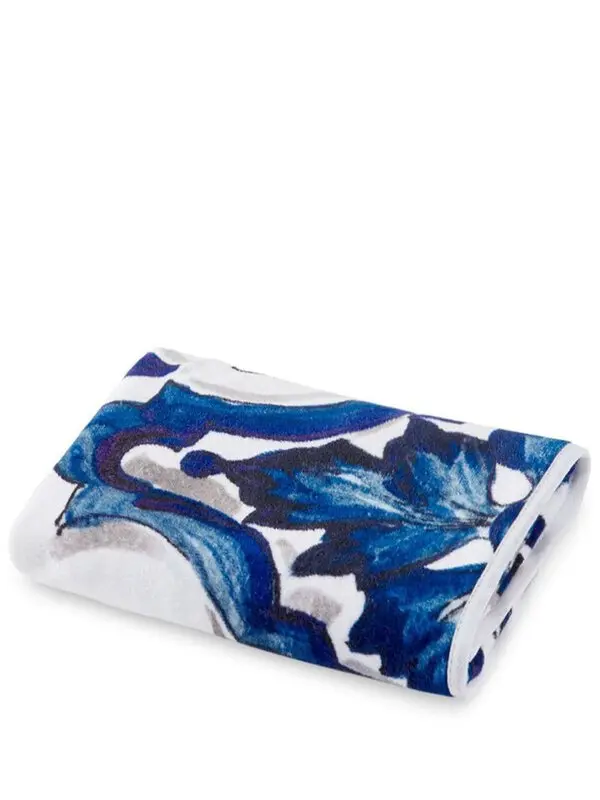 Dolce & Gabbana Terry Cotton Guest Towel - Blue