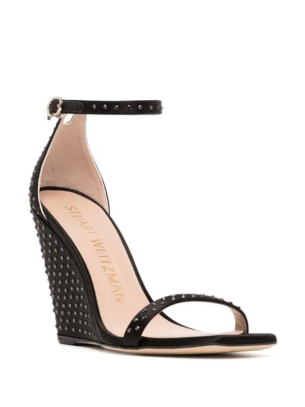 STUART WEITZMAN Nudistshine Studded Wedge Sandals