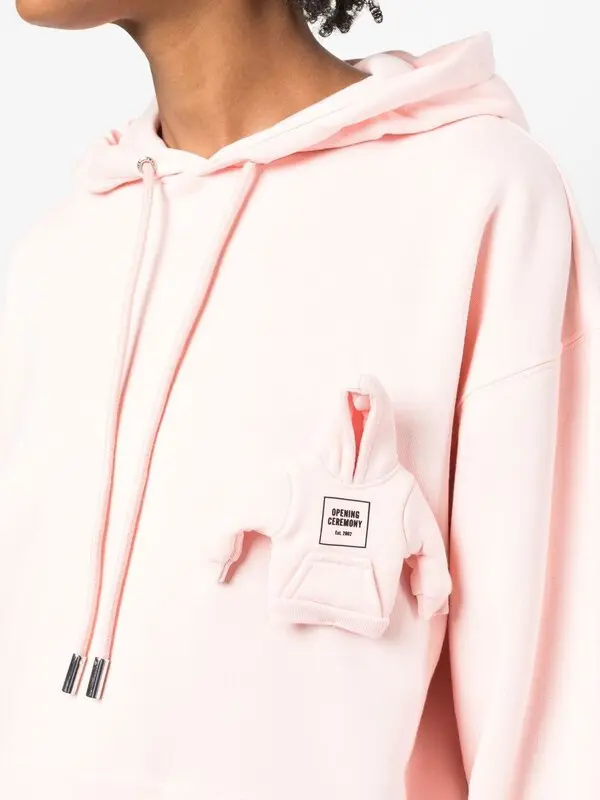 Opening Ceremony Box-logo Rib-trimmed Hoodie