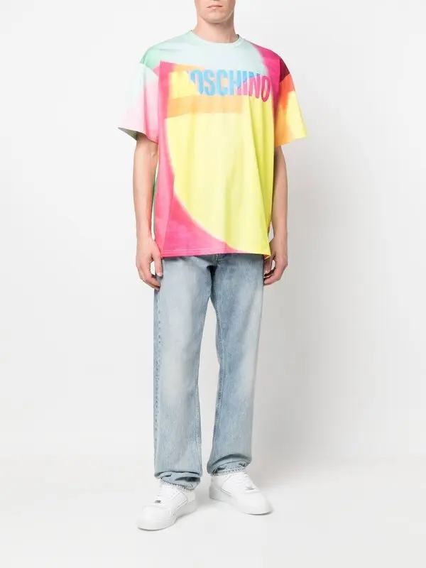 Moschino Logo Colour-block T-shirt