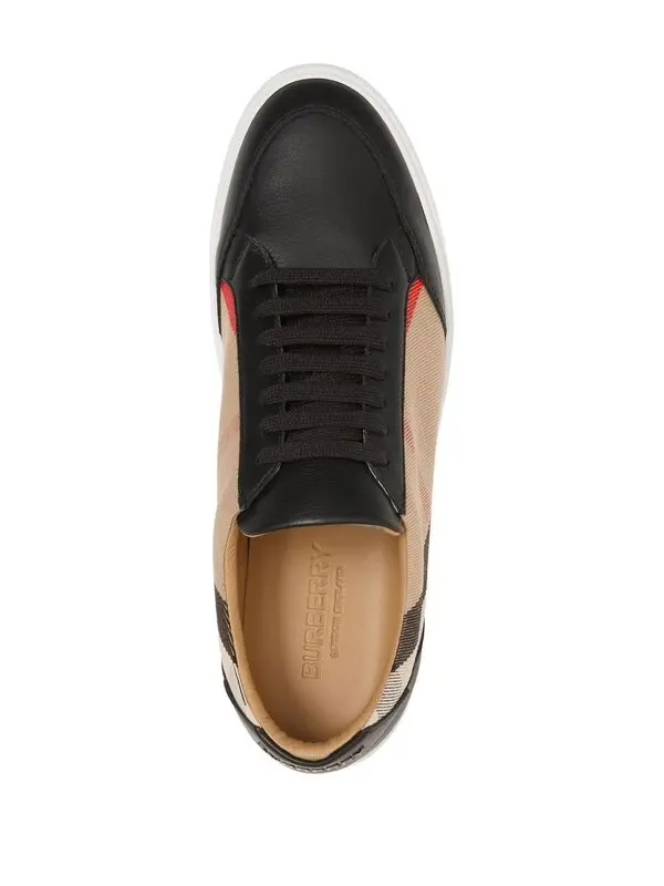 Burberry House Check Lace-up Sneakers - Black