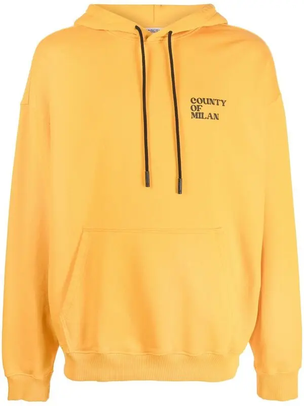 COUNTY OF MILAN Logo-print Pullover Hoodie