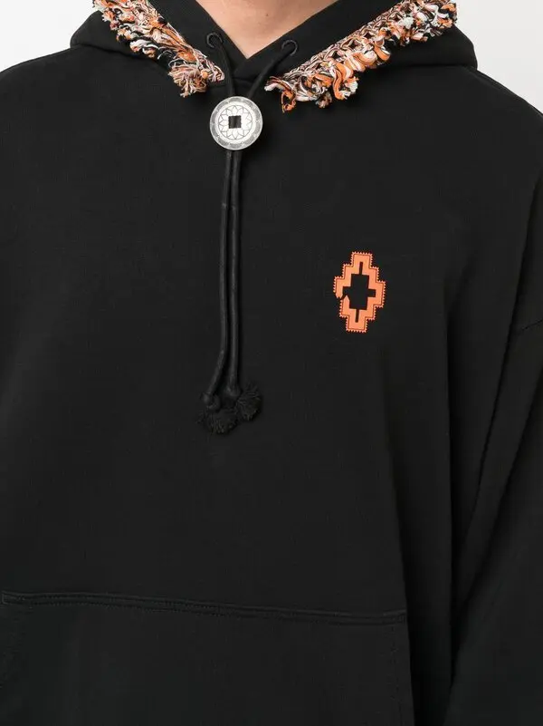 COUNTY OF MILAN Marcelo Burlon Fringed-trim Pullover Hoodie