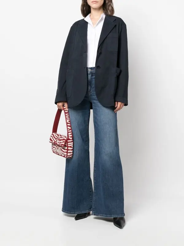 Aspesi Collarless Button-up Shirt - White