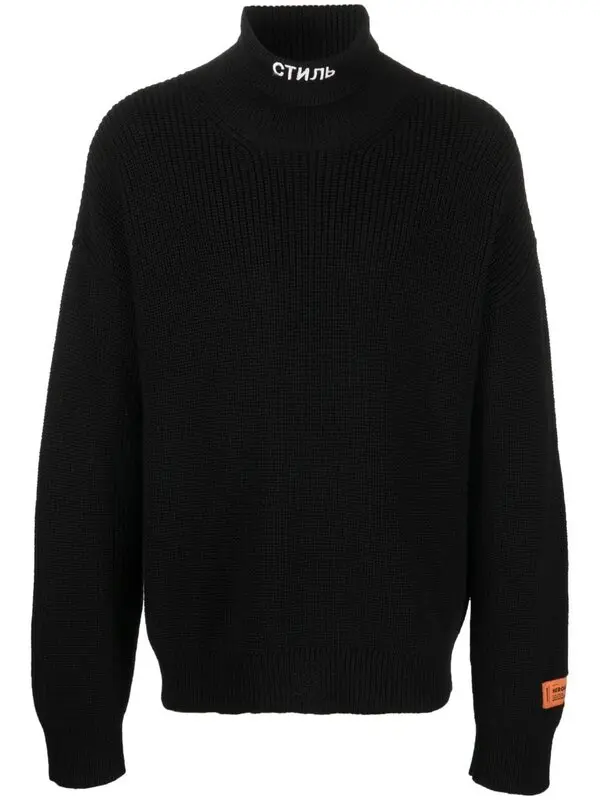 Heron Preston Embroidered Roll-neck Jumper