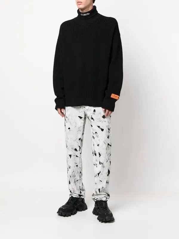 Heron Preston Embroidered Roll-neck Jumper