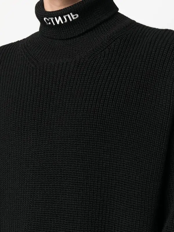 Heron Preston Embroidered Roll-neck Jumper