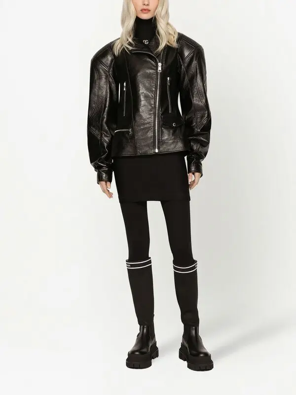 Dolce & Gabbana Leather Biker Jacket